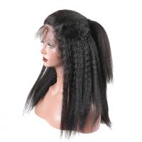 China Customized Indian Yaki Straight Human Hair Lace Front Wig 10A Grade 8-40 Inch for sale