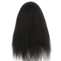 China Customized Indian Yaki Straight Human Hair Lace Front Wig 10A Grade 8-40 Inch for sale