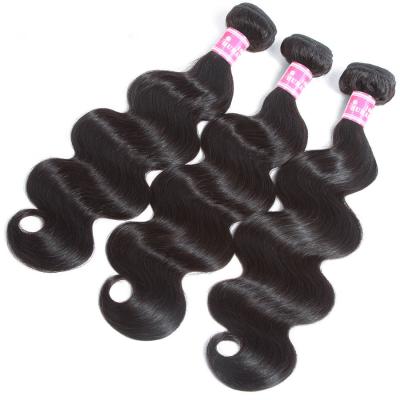 China 10A Grade Body Wave Indian Human Hair Weave 100% Virgin Remy Natural Black 8-40 Inch for sale