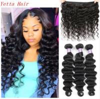 China Peruvian Human Virgin Hair Loose Deep Wave 1B Natural Color 10A Grade 8-40 Inch for sale