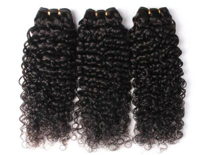 China Double Weft Peruvian Human Hair Weave 10-30 Inch Natural Curly Virgin Remy Hair for sale