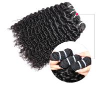 China Double Weft Peruvian Human Hair Weave 10-30 Inch Natural Curly Virgin Remy Hair for sale