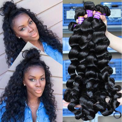 China Loose Wave Virgin Indian Human Hair Long Weave 1B Grade 8-40 Inch No Chemical for sale