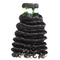 China Unprocessed Full Cuticle Peruvian Human Hair Weave Natural Color 1B for sale