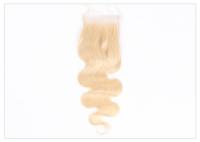China 613 Color 100% Brazilian Virgin Hair Body Wave 4x4 Closure Free Part 8-24 Inch for sale