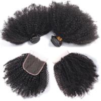China 100% Brazilian Virgin Human Hair Afro Kinky Curly Bundles 10A Grade 8-40 Inches for sale