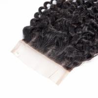 China Peruvian Body Wave Hair 1B Natural Curly Closure 8-24 Inches Virgin Human Hair Weft for sale