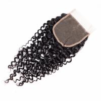 China Peruvian Body Wave Hair 1B Natural Curly Closure 8-24 Inches Virgin Human Hair Weft for sale