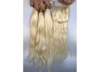 China Full Cuticle 100% Brazilian Virgin Hair 22 Inch 613 Blonde Straight Hair Weave for sale