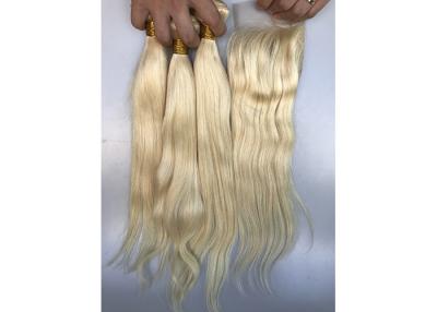 China Full Cuticle 100% Brazilian Virgin Hair 22 Inch 613 Blonde Straight Hair Weave for sale