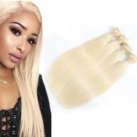 China 10-30 Inch Double Weft Peruvian Virgin Hair Straight Weave Color 613 Blonde 100g for sale