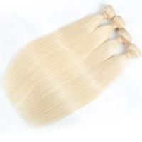 China 10-30 Inch Double Weft Peruvian Virgin Hair Straight Weave Color 613 Blonde 100g for sale