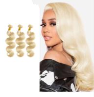 China 613 Blonde Body Wave 100% Virgin Human Hair Bundles 8-40 Inch Malaysian Natural Wave Extensions for sale
