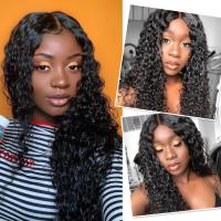 China Black Color 100% Brazilian Virgin Hair Deep Wave Bundles 8-40 Inch with Lace Closure for sale
