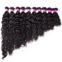 China 10A Grade 24 Inch Virgin Human Hair Extensions Natural Wave Black Color for sale