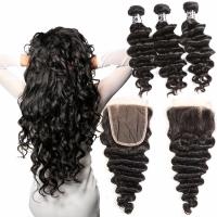 China Loose Deep Wave Virgin Brazilian Human Hair Bundles 8-40 Inch No Tangle for sale