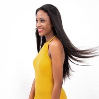 China 10A Grade 100% Brazilian Virgin Hair Straight 3 Bundles with Swiss Lace Closure 8-40 Inches for sale