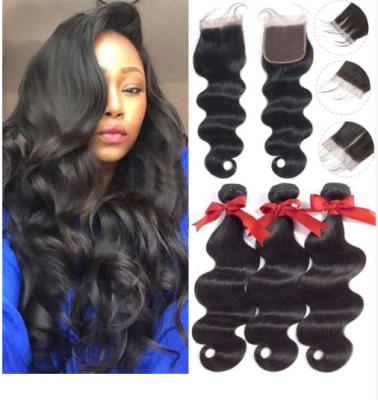 China 10A Grade Brazilian Virgin Hair Body Wave 8-40 Inch Double Weft Extensions for sale