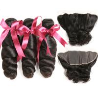 China No Tangle Loose Wave 1B 100 Virgin Human Hair Extensions 100 Grams / Piece for sale