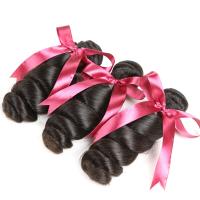 China No Tangle Loose Wave 1B 100 Virgin Human Hair Extensions 100 Grams / Piece for sale