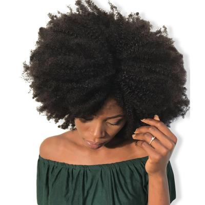 China Mongolian Virgin Human Hair Clip In Extensions 10A Grade 8-40 Inch Afro Kinky Curly Bundles for sale