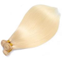 China 613 Blonde Straight 3 Bundles Peruvian Virgin Human Hair Weave 10A Grade 18 Inch for sale
