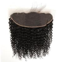 China Jerry Curly 100% Indian Virgin Human Hair Extensions 13x6 Lace Frontal 8-40 Inch for sale