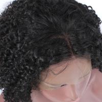 China Natural Curly Short Front Lace Human Hair Bob Wig 10-18 Inch for African American Women for sale