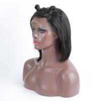 China 10 Inch Glueless Straight Full Lace Human Hair Wig with Baby Hair Short Brazilian Virgin Hair for sale