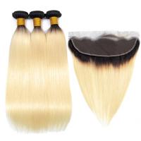 China 100 Virgin Brazilian Straight Hair Bundles 13x4 Lace Frontal 8-40 Inch 10A Grade for sale