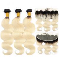 China European Virgin Human Hair 13x6 Lace Frontal Wig 1B/613 Color 10A Grade 8-40 Inch for sale