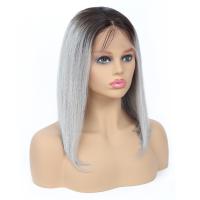 China Natural Cambodian Straight Hair Bob Wig 10A Grade 10-18 Inch with Baby Hair for sale