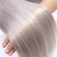China 1B Silver Grey Ombre Straight Malaysian Hair Extensions 10A Grade 100g No Shedding for sale