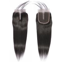 China 100% Virgin Peruvian Human Hair 4x4 Closure 3 Part 10A Grade Straight Extensions 8-40 Inch for sale