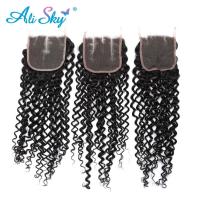 China Malaysian Curly Hair Bundles with Closure 100g per Piece 10A Grade Virgin Remy Human Hair for sale
