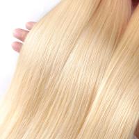 China 3 Bundles Straight Peruvian Human Hair Weave 613 Blonde 100g Each for Women for sale