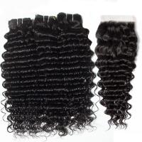 China 30 Inch Deep Wave Peruvian Human Hair Weave 100 Remy Shedding Free 10A Grade for sale