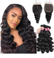 China 8-30 Inch 100% Brazilian Virgin Hair Natural Color Healthy Soft Human Hair Extensions for sale