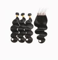 China Middle Part 100% Peruvian Body Wave Hair Bundles Full And Thick for sale