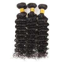 China 100g Indian Human Hair Deep Wave Weft Extensions 8-30 Inch Remy Real Hair for sale