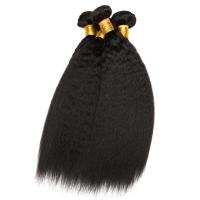China Kinky Straight 100 Indian Remy Human Hair Weave 8A Grade Natural Color 8-30 Inch for sale