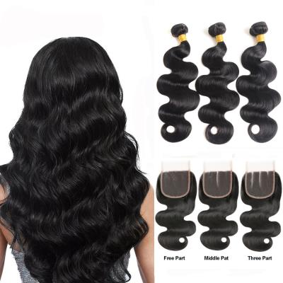 China 10A Grade Unprocessed Cambodian Body Wave Human Hair Weave 8-40 Inch Double Weft for sale
