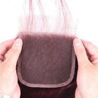 China Silky Straight Virgin Brazilian 100 Human Hair Extensions 99J Color 10-30 Inch for sale
