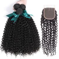 China 100% Virgin Brazilian Curly Human Hair Extensions 10A Grade Natural Color 8-40 Inch for sale
