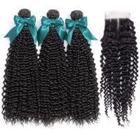 China 100% Virgin Brazilian Curly Human Hair Extensions 10A Grade Natural Color 8-40 Inch for sale