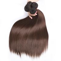 China Brown Ombre 10A Grade Virgin Human Hair Straight Weave 4x4 Closure 18 Inches for sale