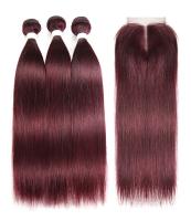 China 99J Color 100% Real Human Hair Ombre Hair Extensions for Ladies 10A Grade 8-40 Inch for sale