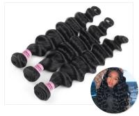 China 100% Brazilian Virgin Hair Loose Deep Wave 3 Bundles with 4x4 Closure 10A Grade 8-40 Inch for sale