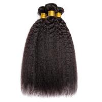 China Yaki Straight 100 Virgin Brazilian Hair Bundles with Closure 24 Inch 10A Grade for sale
