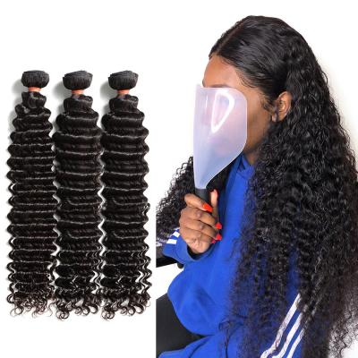 China 10A Grade Malaysian Deep Wave Human Hair Bundles Double Machine Weft 8-30 Inches for sale